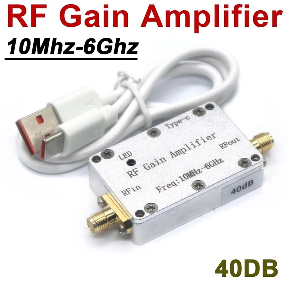 LNA 10M-6GHz RF Gain Amplifier Высокая Равномерность Мощность 40db