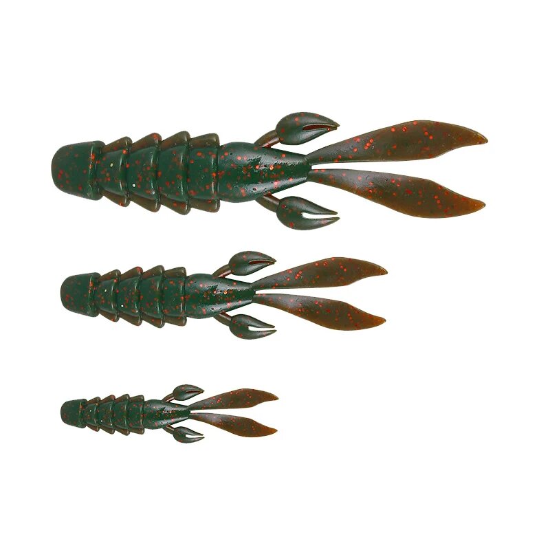 WestBass Crazy Flapper силиконовая приманка 8-10-12 см Темно-зеленый, 80mm-5pcs, Color A