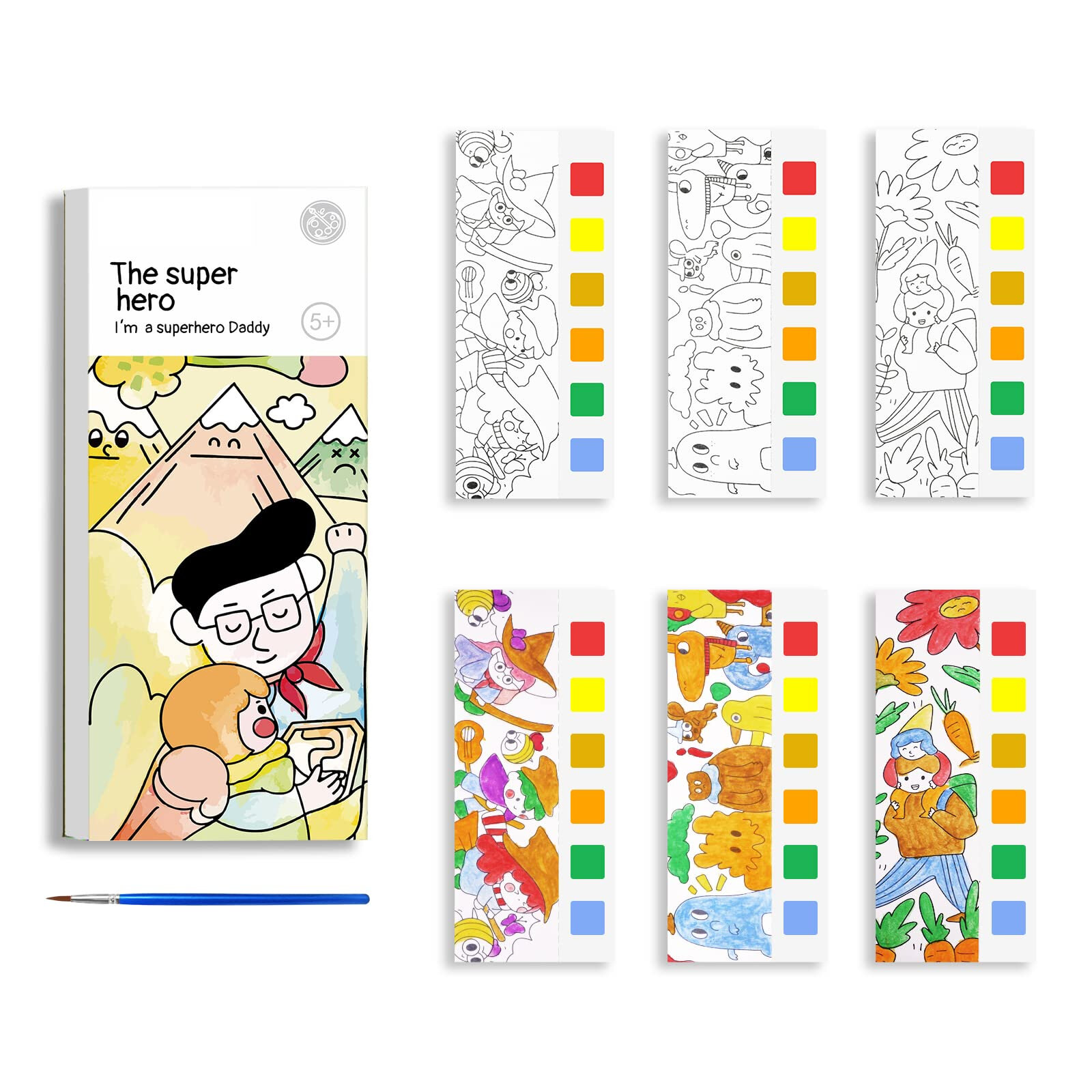 Гуашь Для Детей: 19x8 см Компактный Для Путешествий - Книжка Для Граффити С Развивающими Темами Для Детей 3-6 Лет Простой И Чистый В Использовании For Дошкольников