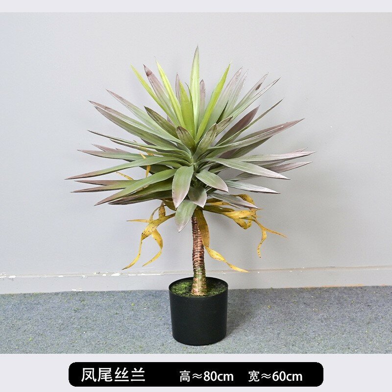 Искусственный кактус в форме шара, фальшивое зеленое растение, декор для окна, мягкое украшение, пустынный ландшафт, сизаль, искусственный кактус драцена, дерево тысячелетия