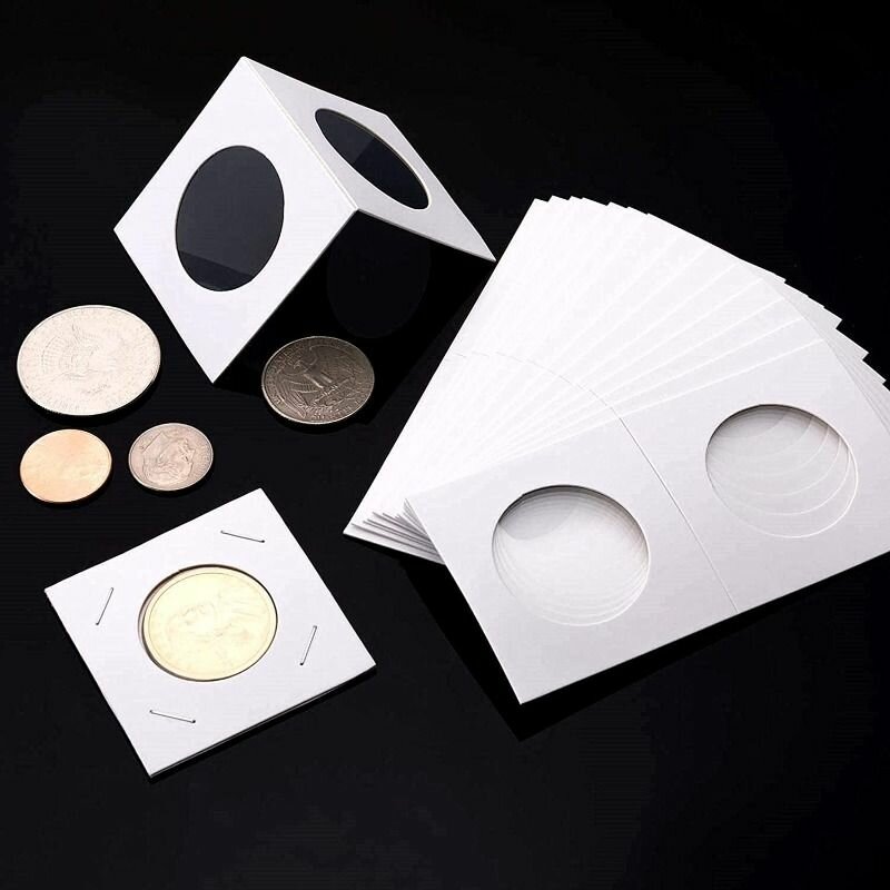 Холдеры для монет под скрепку d 29 мм, 50 шт в упаковке