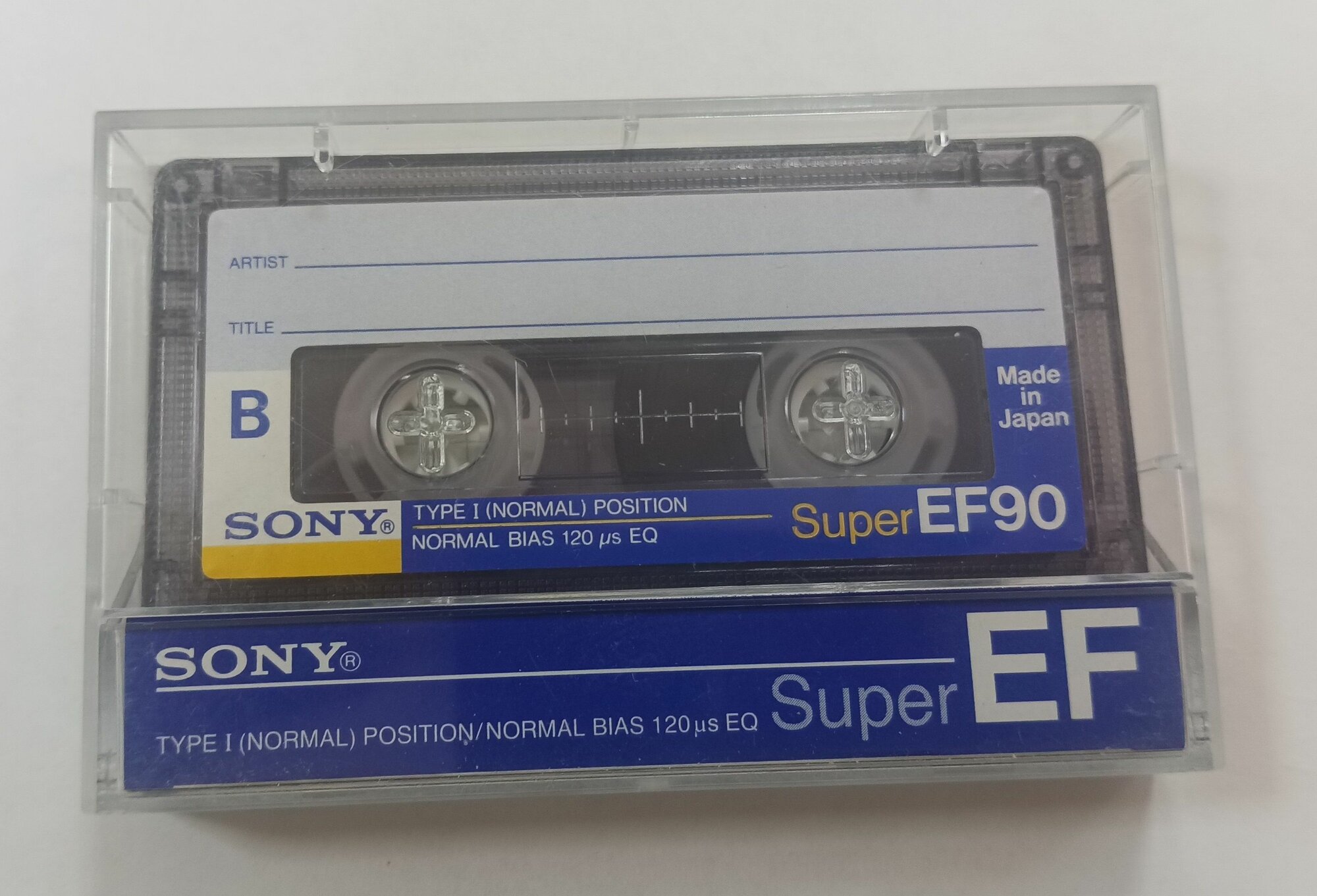 Аудиокассета SONY EF Super 90 TYPE I чистые без надписей