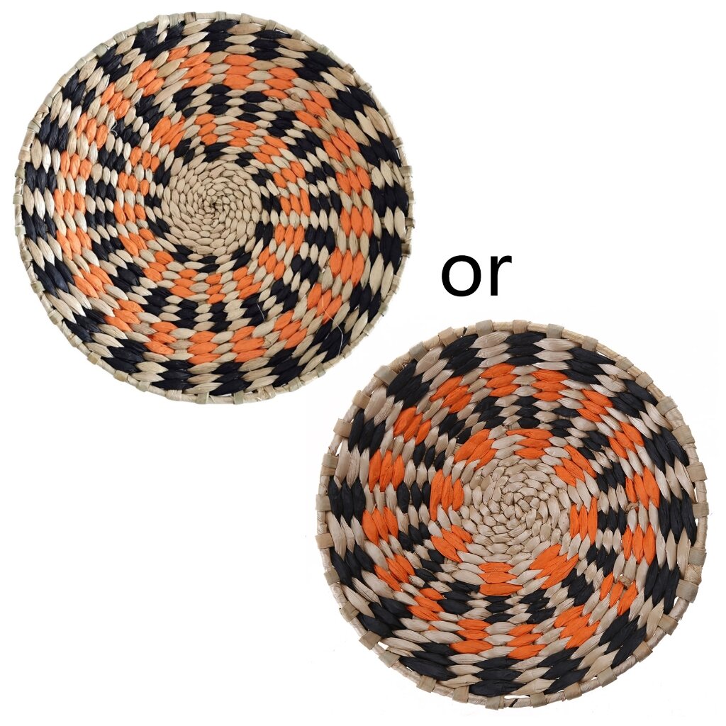 Северная соломенная тканая настенная декор Круглая тарелка для творческого украшения декора стен для домашней спальни