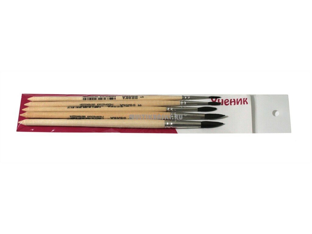 Набор кистей белка с №1 по №5