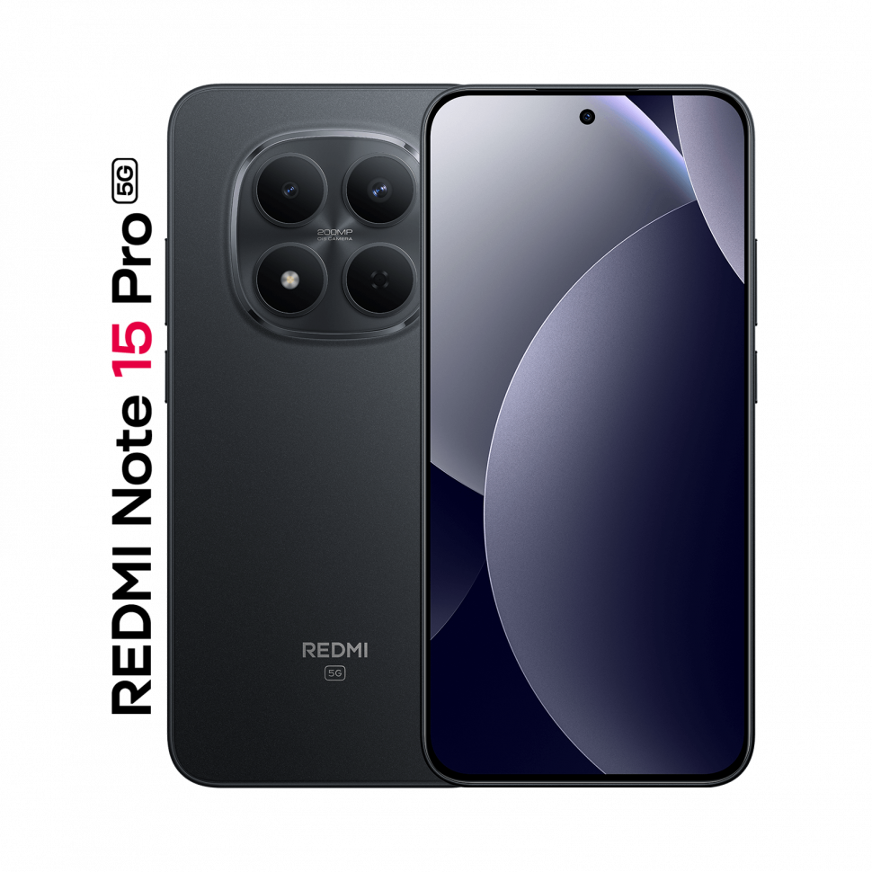 Смартфон Xiaomi REDMI Note 15 Pro 5G 8Gb/256Gb Black | Global