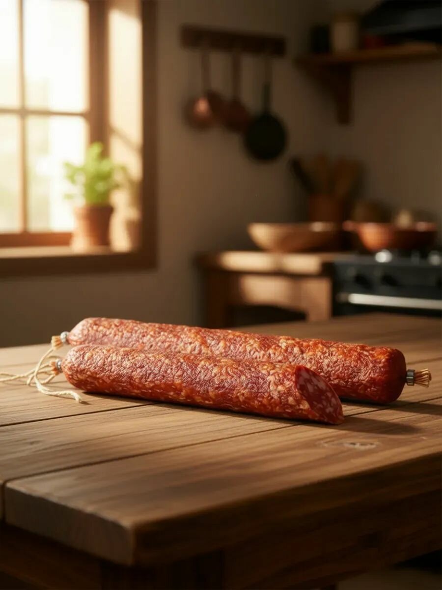 Колбаса сырокопченая "Бергамо" с клюквой 600-650 гр