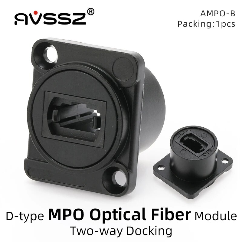 Одномодовый волоконно-оптический соединитель AVSSZ LC-LC SC-SC MPO-MPO Black