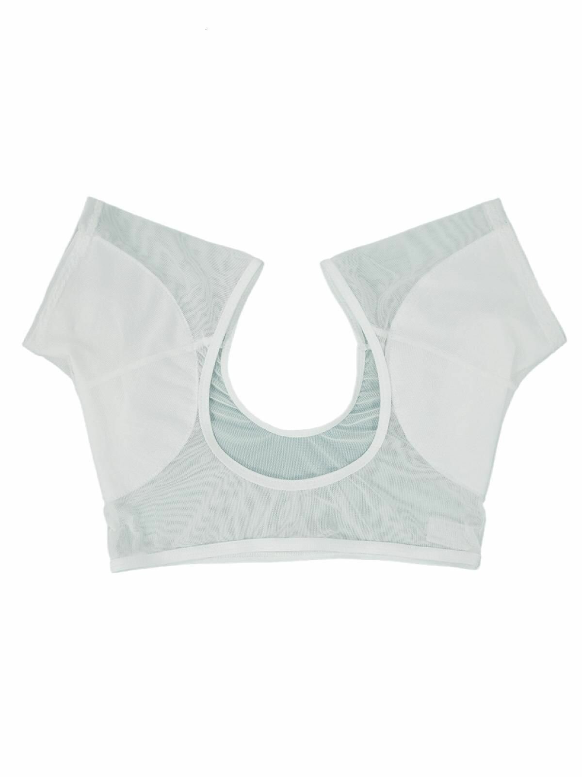 Женская майка с антипотными вставками, Белый - XL