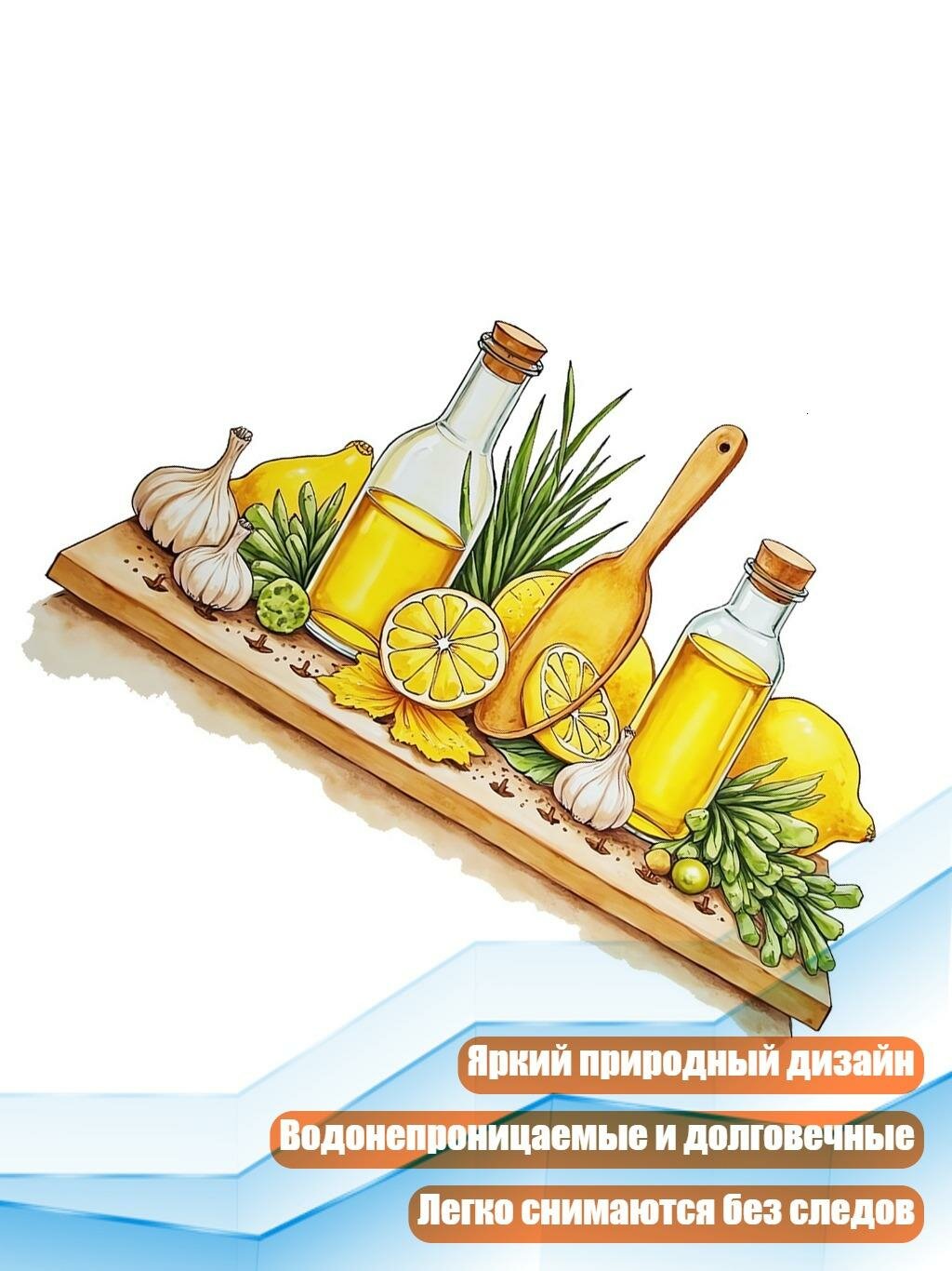 Лимонный наклейка-стикер для полок