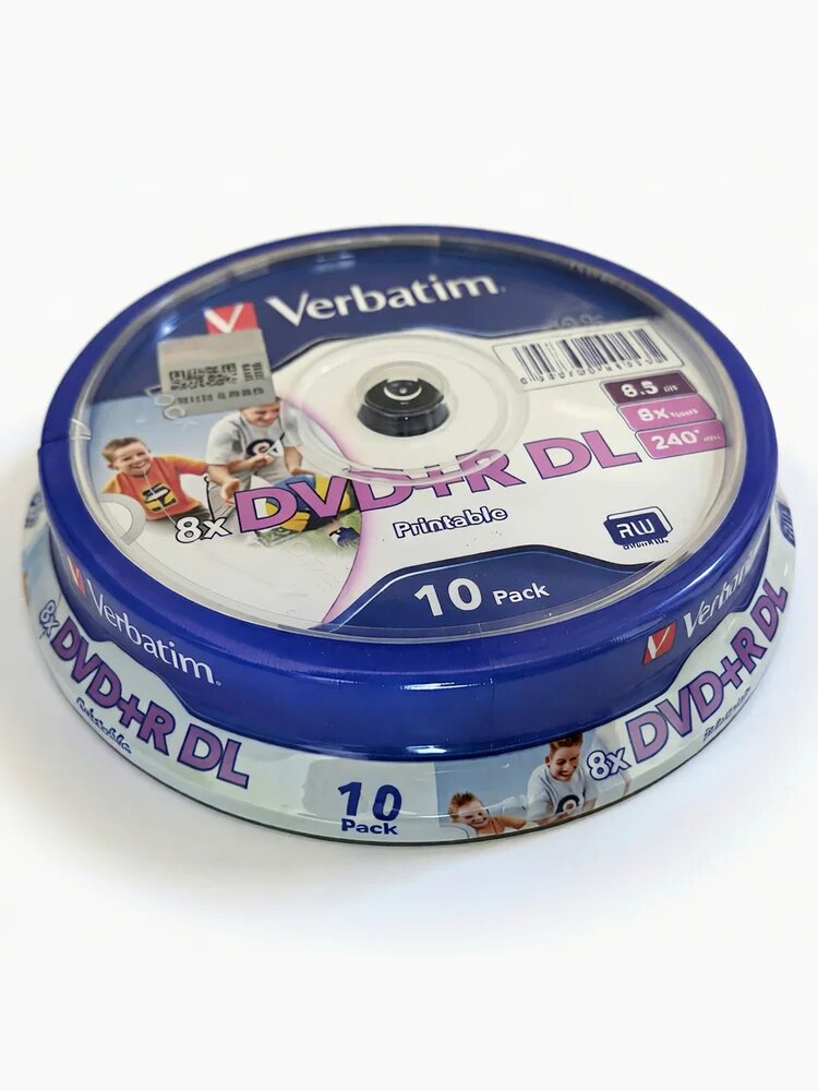 DVD+R DL D9 8,5 ГБ 240 минут 8X двухслойный 10 шт./шпиндель