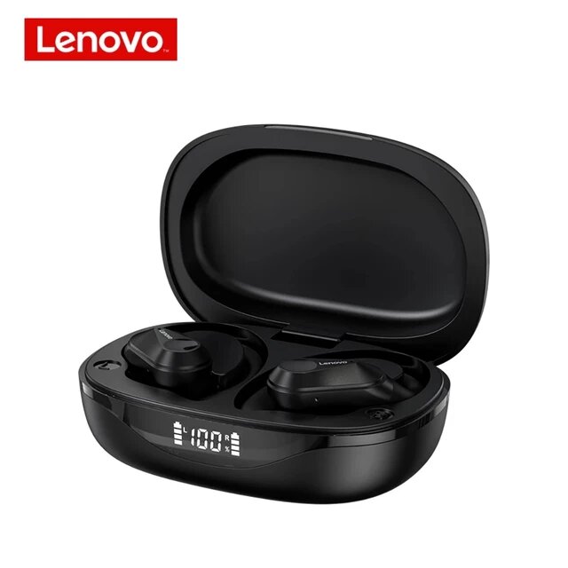 Lenovo LP75 оснащен беспроводными наушниками с микрофоном, кнопочным управлением, светодиодным индикатором заряда батареи и поддержкой HiFi стерео Bluetooth 5.3 TWS.