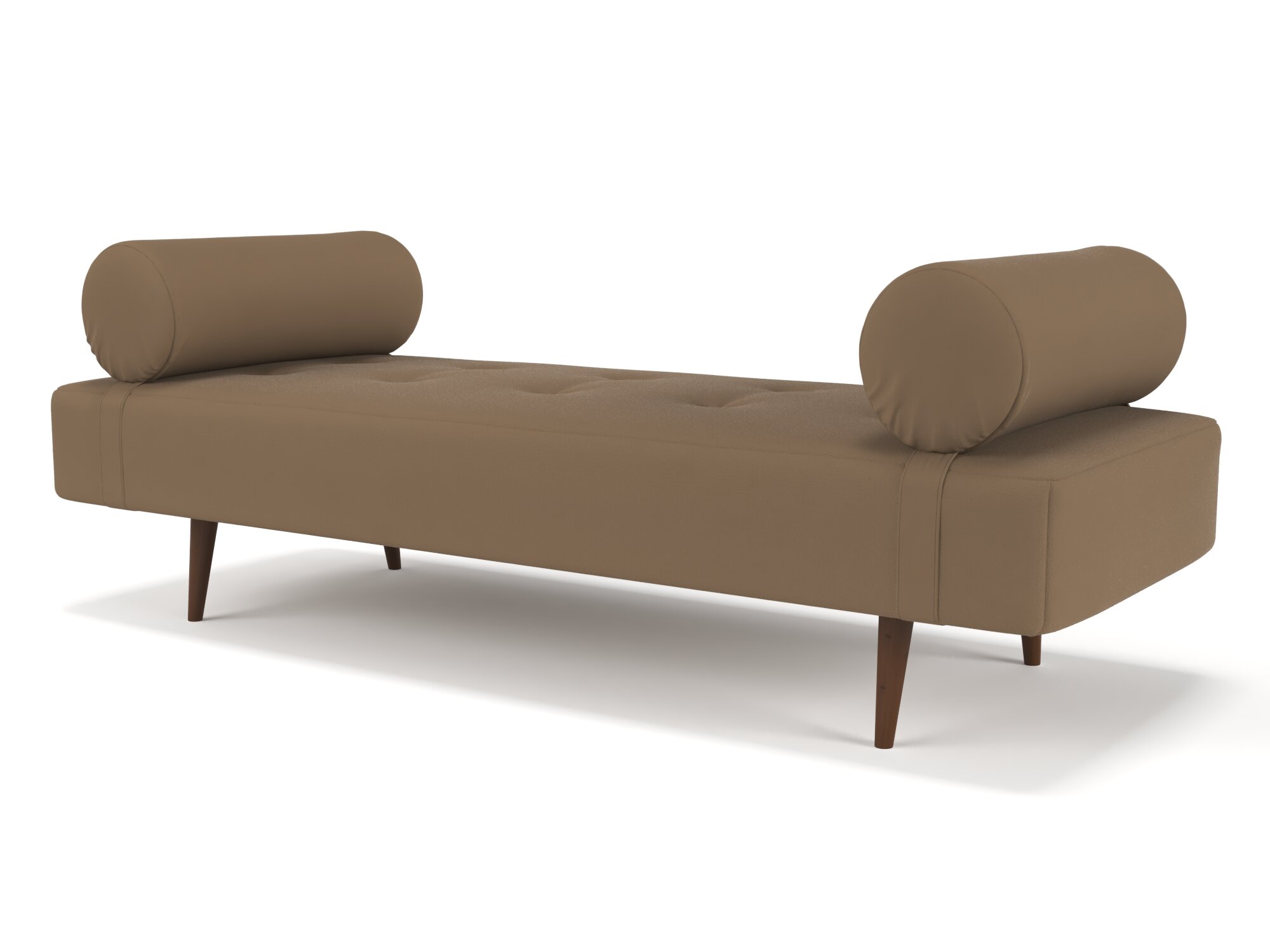 Кушетка кровать Soft Element Бо дуо Beige, массив дерева, велюр, современный стиль скандинавский лофт, в прихожую