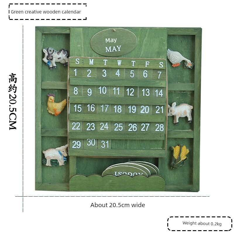 Zakka продукты креативный вечный календарь деревянный календарь настольный календарь Европейский ретро естественный