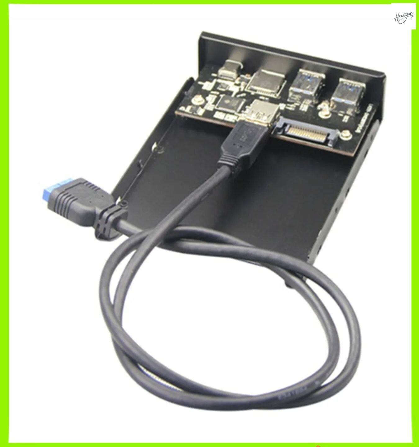 Внутренний картридер Micro-SD/TF Flash 3.5 с USB 3.0, USB-C Type-C, передняя панель, двухпортовый концентратор для флоппи-дисководов 3,5 дюй