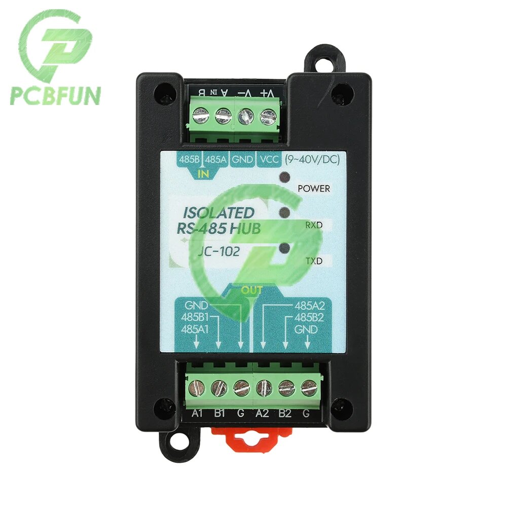 Промышленный изолированный повторитель RS485 pcbfun