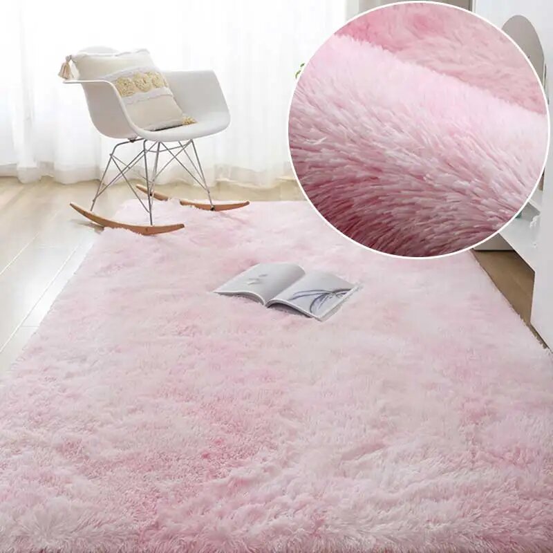 Розовый плюшевый ковер 160x200 см, Light pink carpet