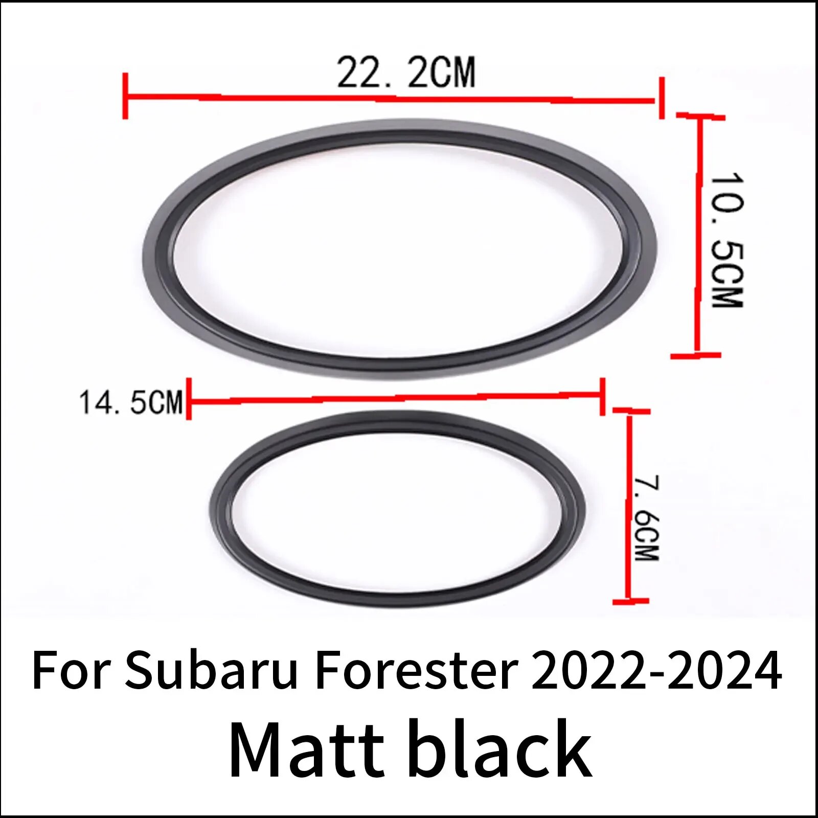 ABS Матовый Черный Автомобильный значок с логотипом спереди и сзади, накладка с кольцом 2022-2024