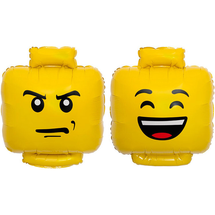 Воздушный шар из фольги. Фигура, Конструктор Улыбка, Желтый (27'/69 см, CHN)