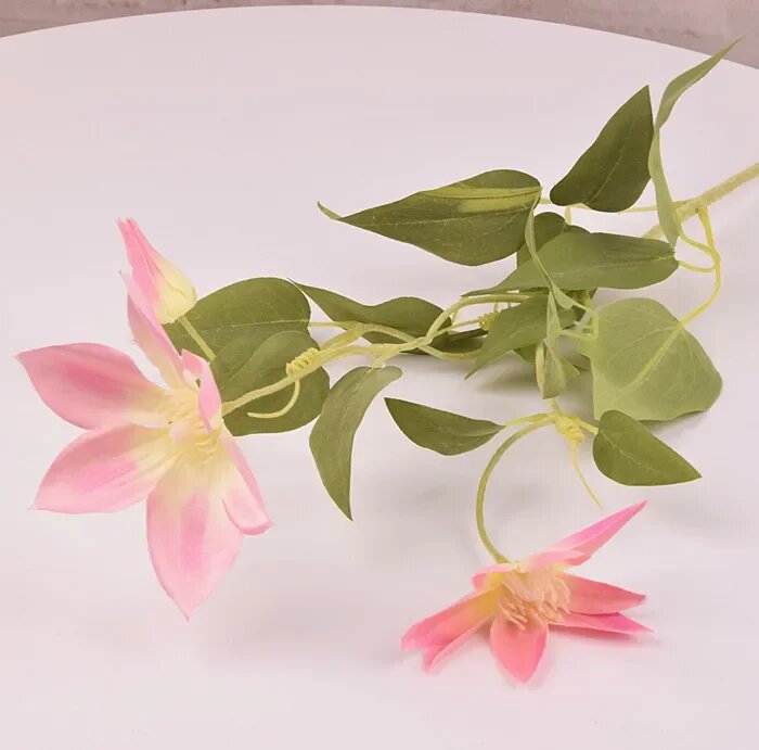 Искусственные цветы клематиса 69 см Pink-1PC