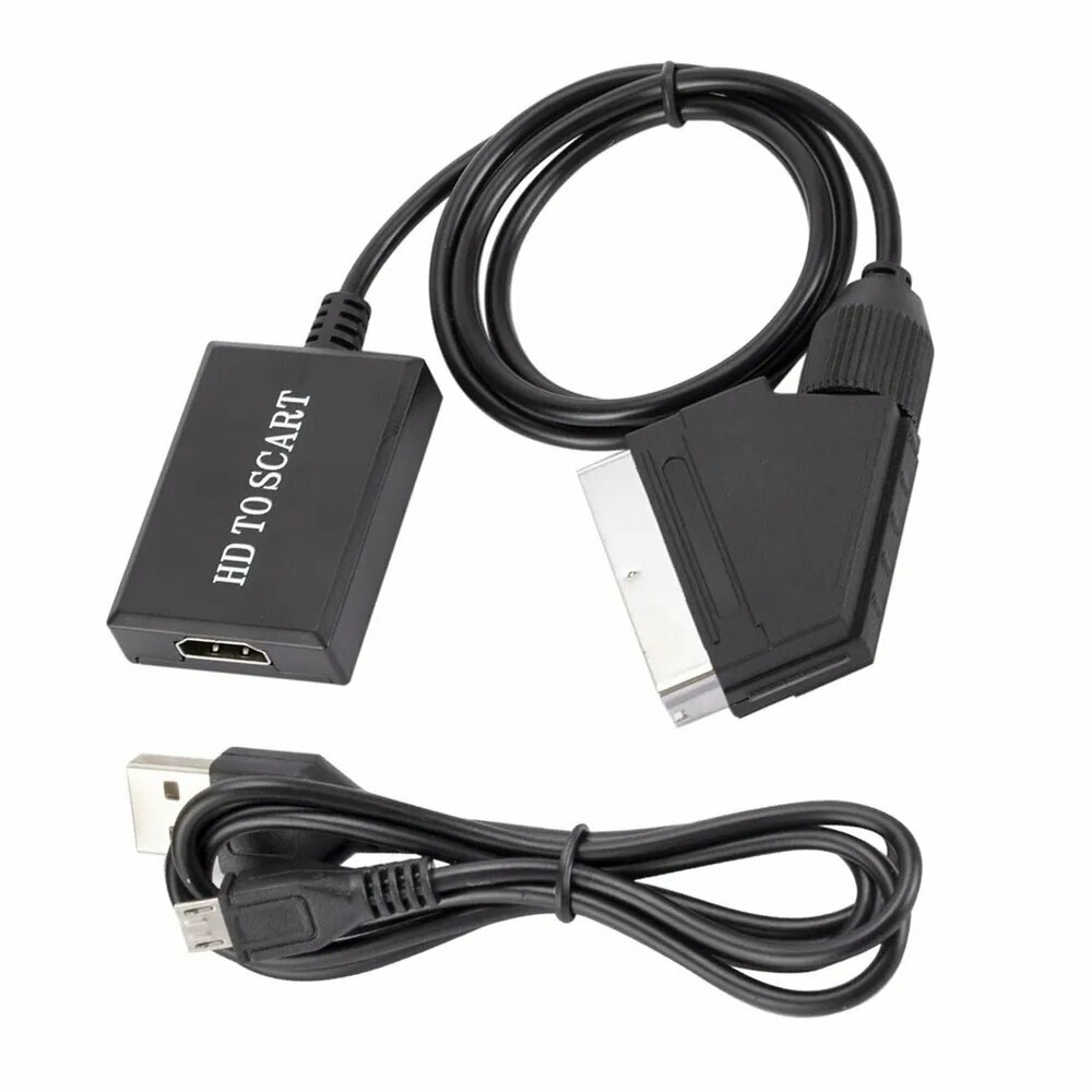 Видеокабель HDMI/SCART, черный — фото 1