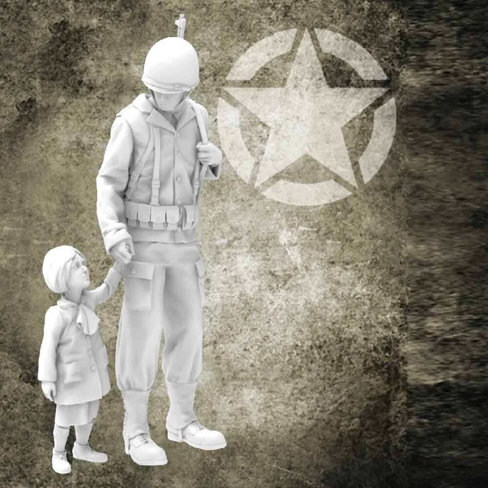 Фигурка солдата RDR 1/35 WWII US Soldiers and Children
