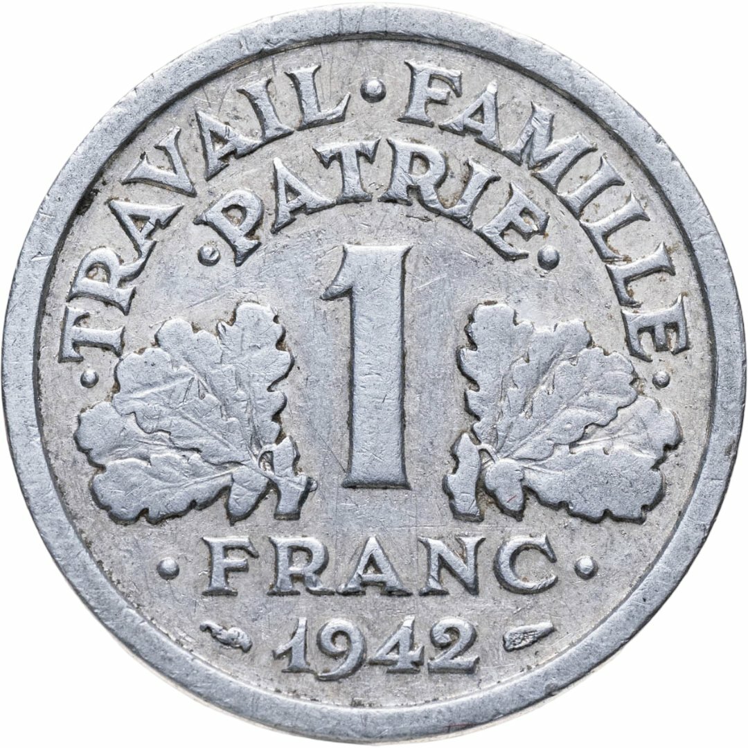 Франция 1 франк (franc) 1942