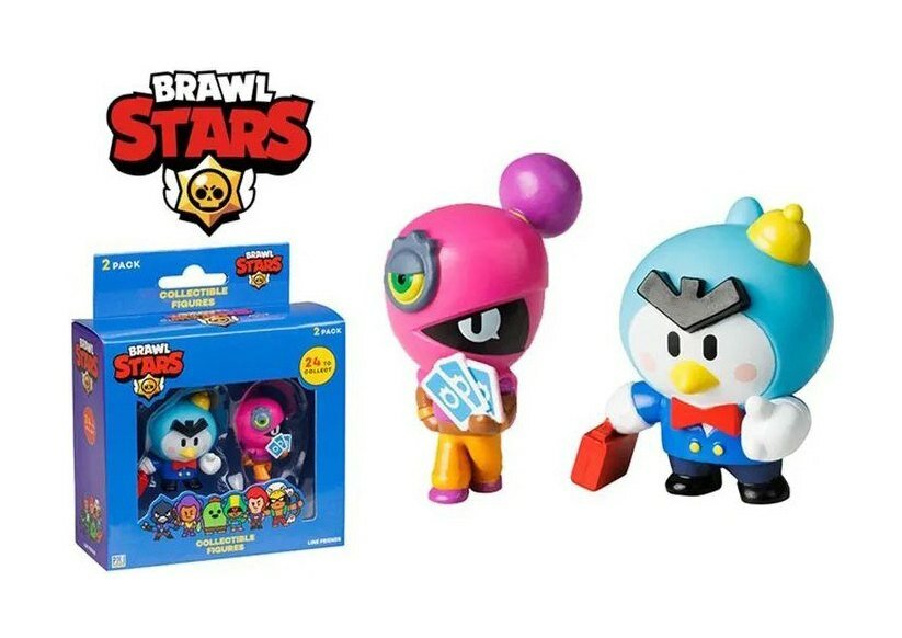 Коллекционные фигурки Brawl Stars, Мистер Пи и Тара, (5см), (BRW2015E)
