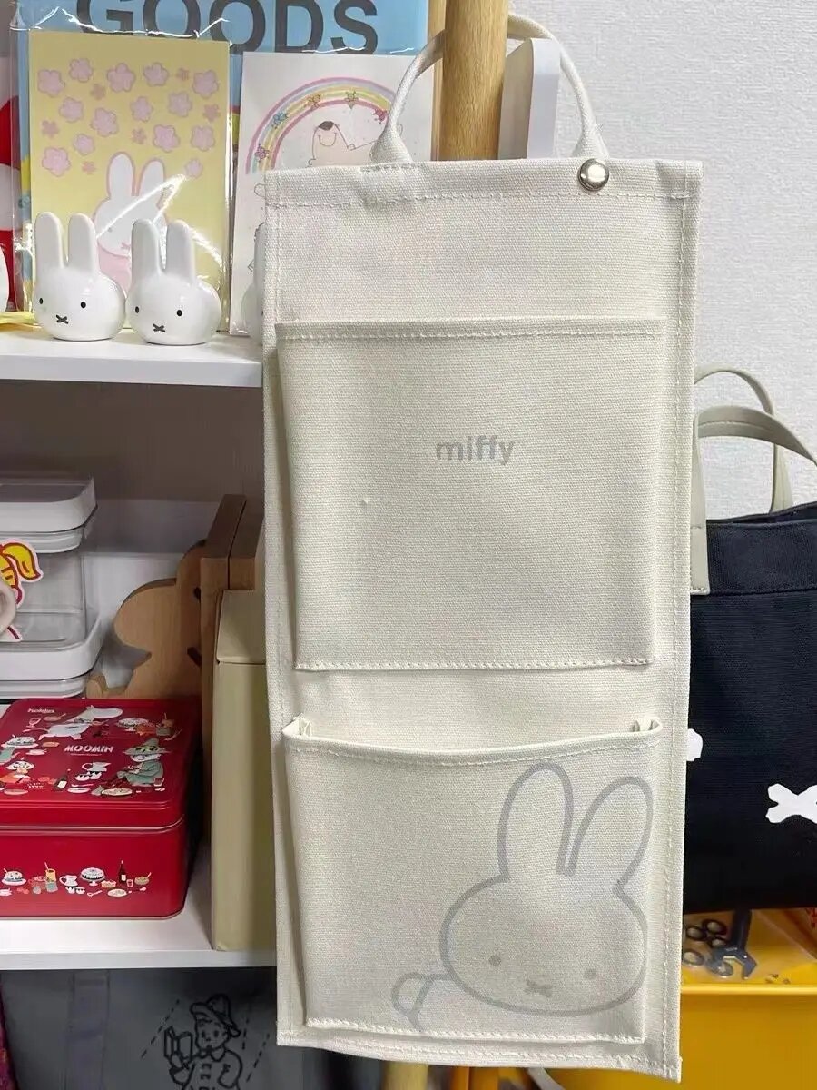 Сумка-органайзер Miffy Rabbit настенная складная, мультяшная, милая, для подвешивания на дверь, большая вместимость, для хранения мелочей, подарки