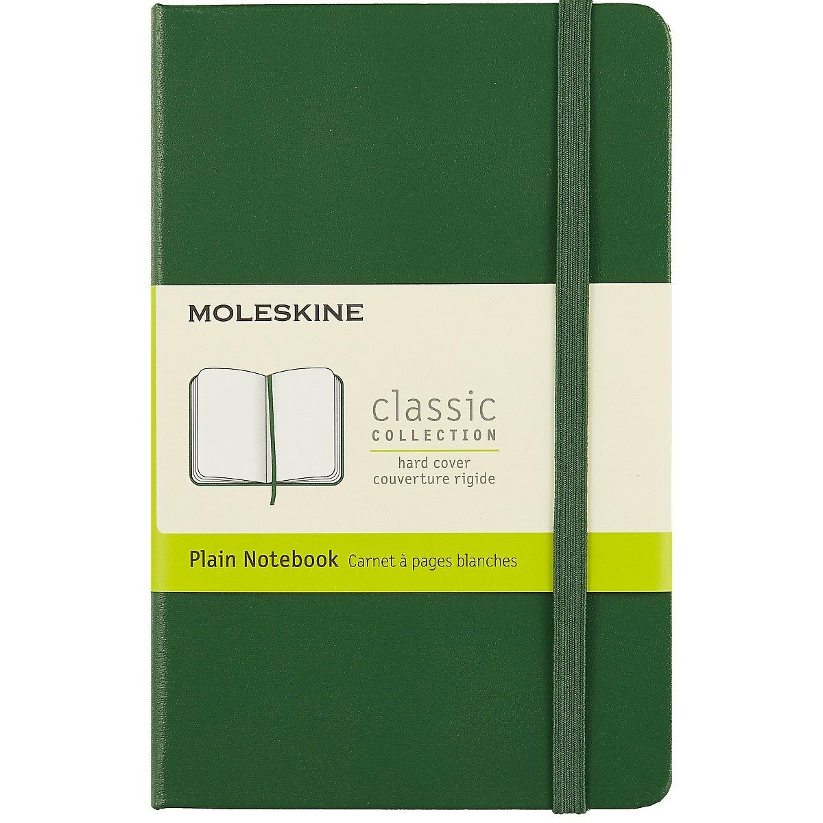 Записная книжка «Classic Pocket» А6, 96 листов, нелинованная, зелёная, Moleskine