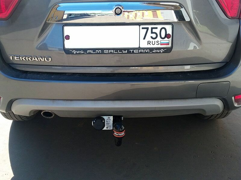 Фаркоп для Nissan Terrano 2014-2015 Тип шара: A. Нагрузки: 1250/75 кг, NS 28