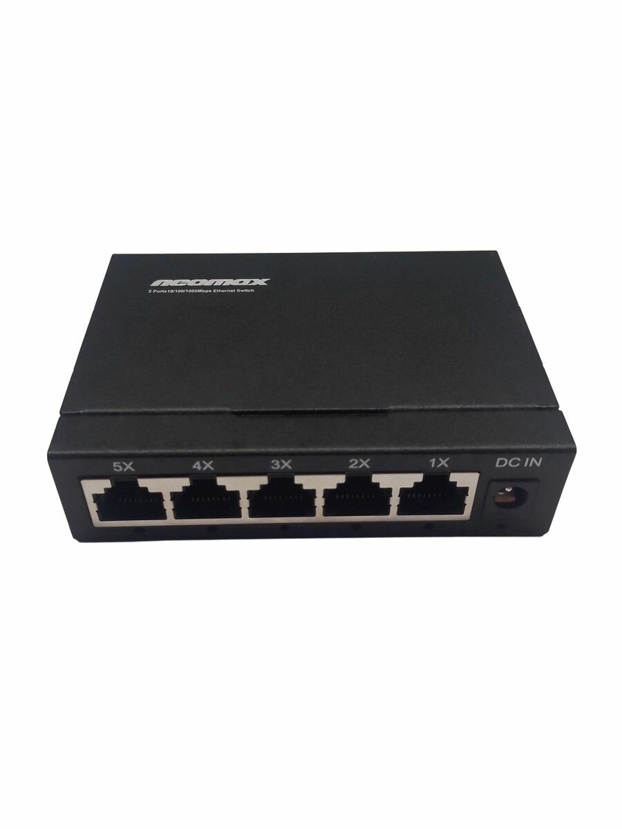 NEOMAX Коммутатор неуправляемый 5 портов, 1000 Mbps, металл NMS-105P-1000-S