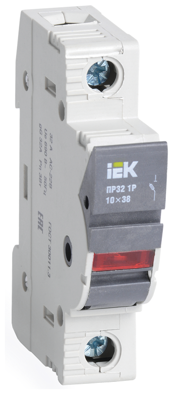 Предохранитель-разъединитель с индикацией ПР32 1P 10х38 32А (CFH01-32S) IEK