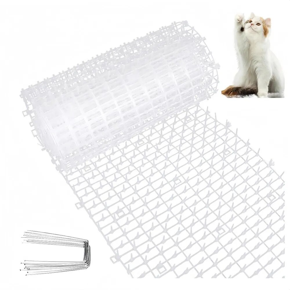 Противоприсадные шипы Средство от птичьих колючек, отпугивающее птиц 30X200CM+8 шт гвоздь