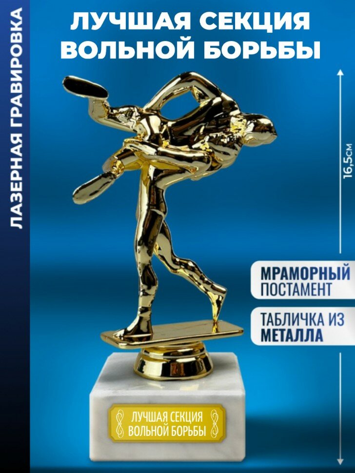 Статуэтка Борьба "Лучшая секция вольной борьбы "