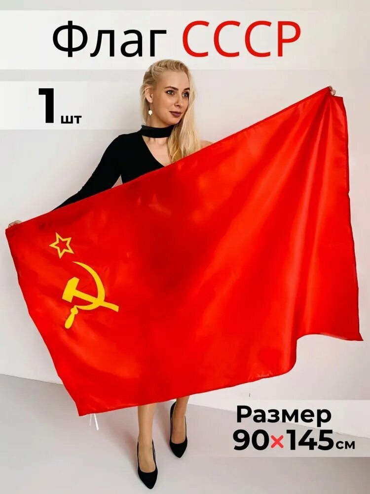 Флаг России с гербом РФ 90 х 145