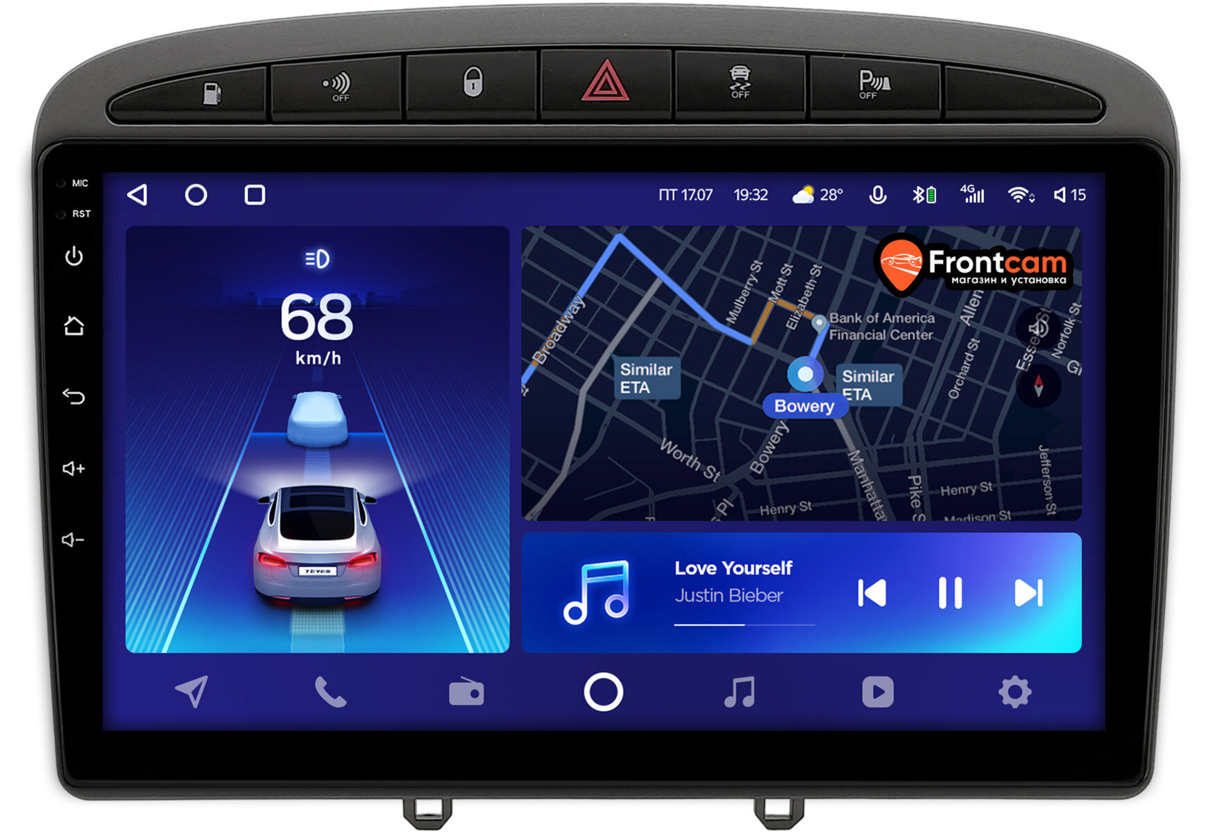 Штатная магнитола Peugeot 308, 408, RCZ 2007-2022 Teyes CC2 PLUS 4/32 9" RM-9119 Android 10 (4G-SIM, DSP, QLed) (серая, Тип 1)