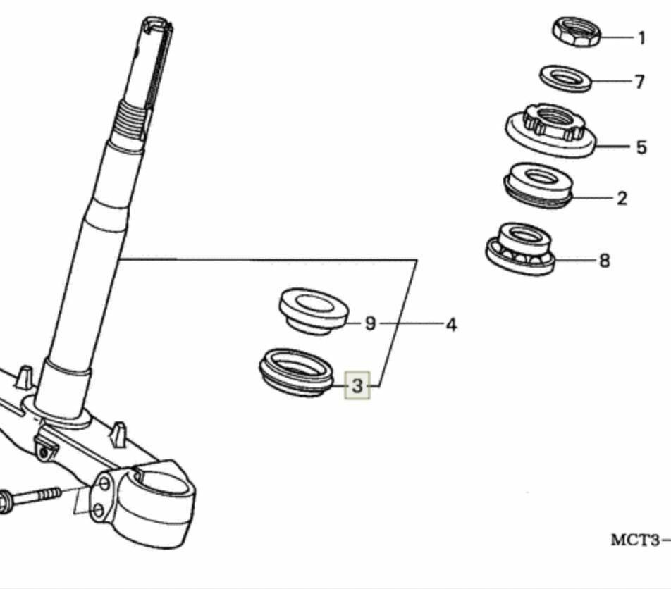 Пыльник рулевой колонки мотоцикла Honda (ARAI); Артикул Honda: 53214MR7003 (Оригинал)