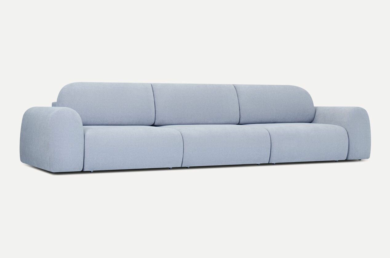 Диван-кровать раскладной Divan.ru Лилт-2 Букле Лиловый, 370х126х86 см, спальное место 300х159 см