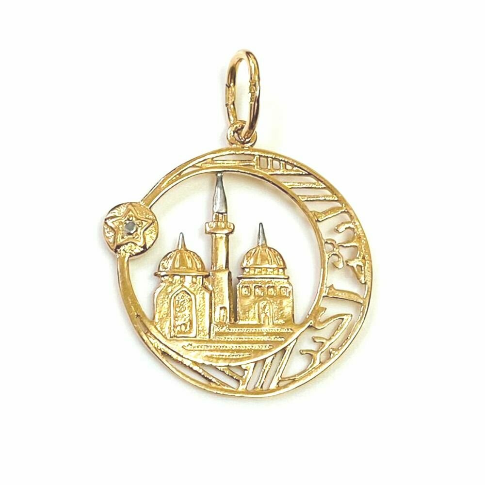 Подвеска, красное золото, 585 проба