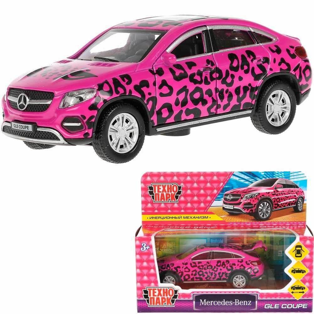 Машинка Технопарк Mercedes-Benz GLE Coupe, розово-черный, 1:43, арт. GLECOUPE-12GRL-PIN