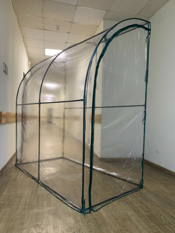 Парник для огурцов, размер 100*200*215 см, высота 215 см, стальная труба 16 мм