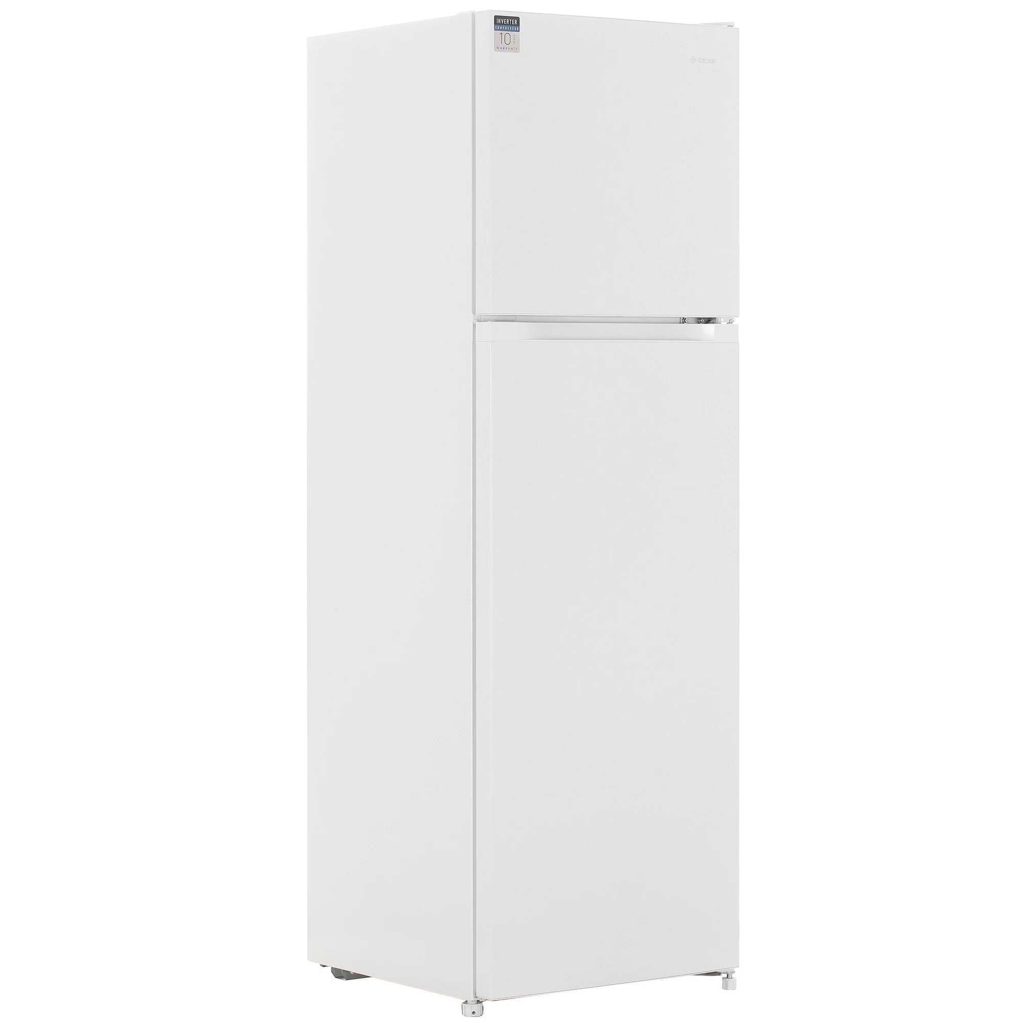 Холодильник с морозильником DEXP T4-26AMG белый, 251 л, внешнее покрытие-металл
