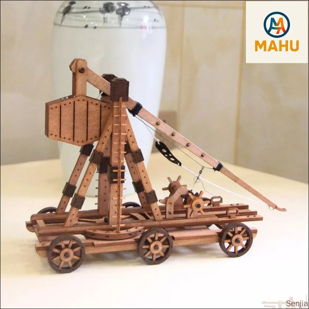 Эксклюзивные 3D пазлы из дерева, воссоздающие античные баллисты, катапульты и камнеметные машины