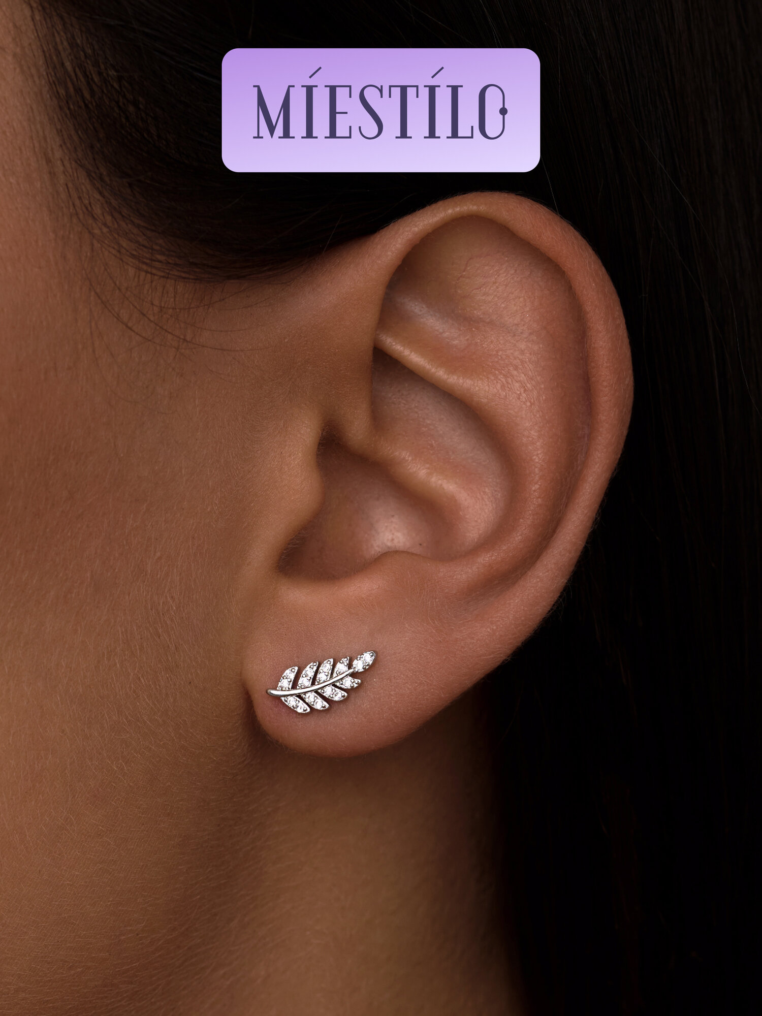 Серьги пусеты, серебро, 925 проба, родирование, фианит