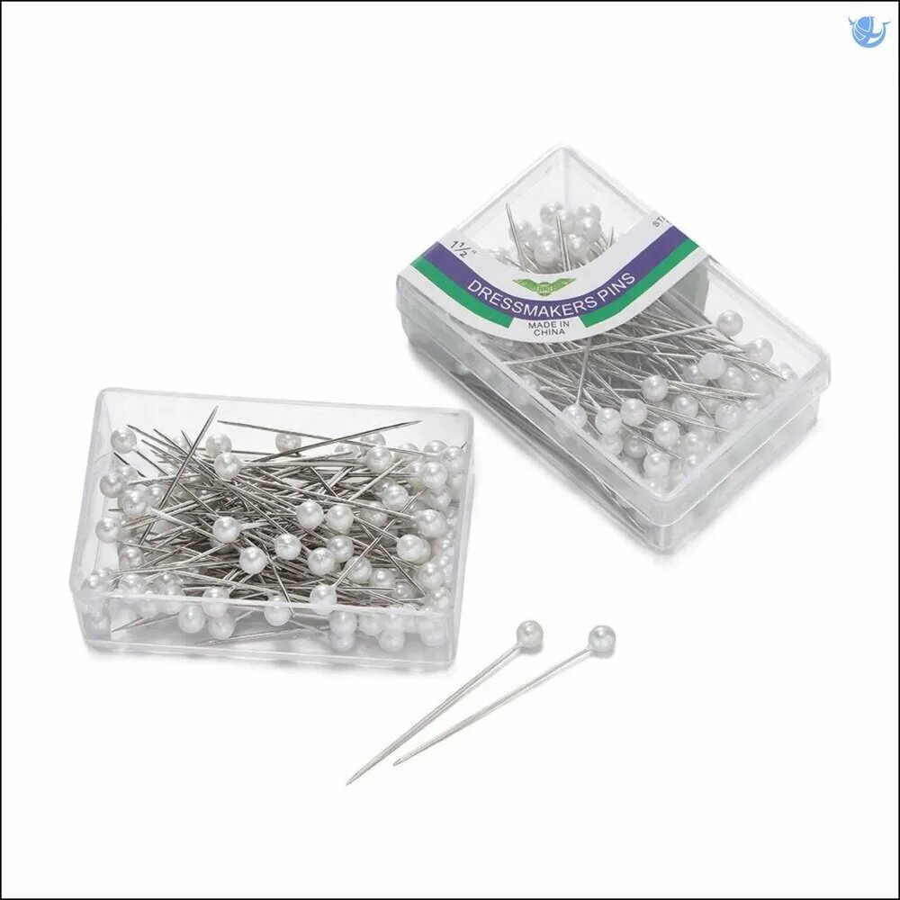 Булавка, 100 шт, цвет: прозрачный, белый