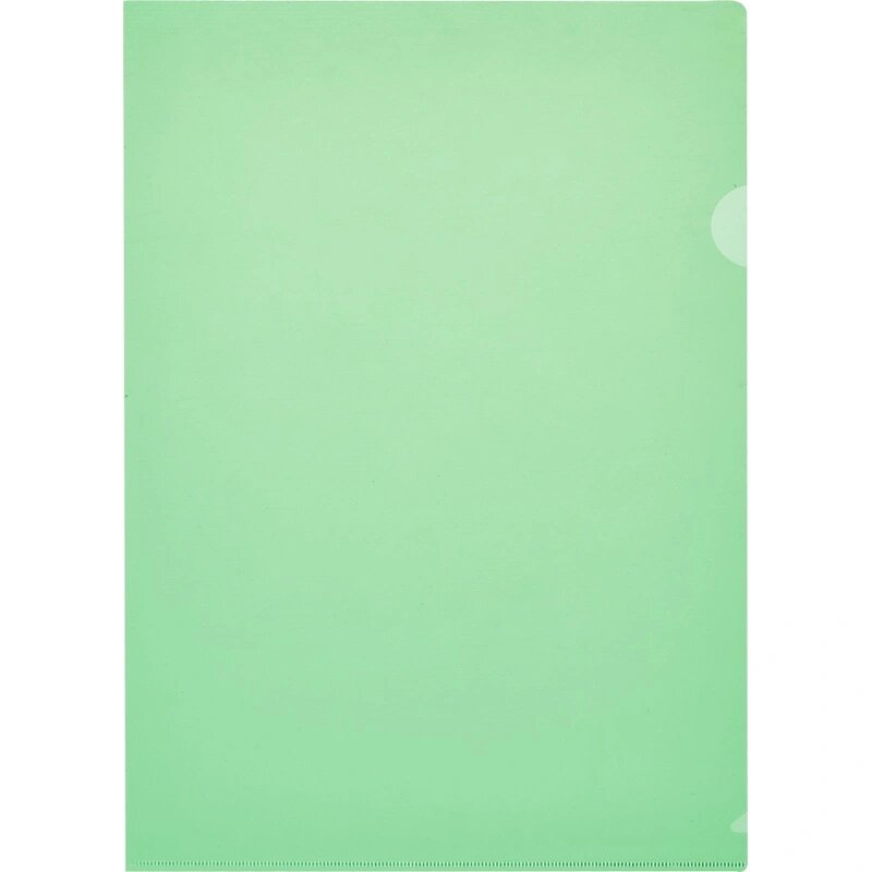 Папка уголок п/э цв. E-100/334T зеленая Россия 10 шт/уп