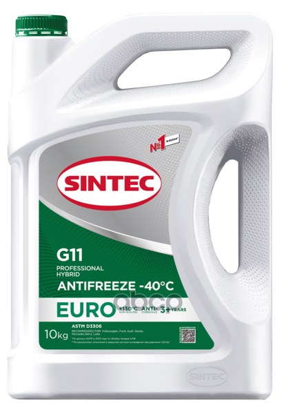 Антифриз Sintec EURO 10л (зелный) SINTEC арт. 990571
