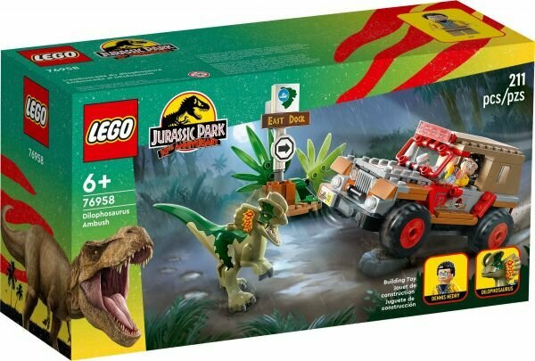 Lego 76958 Jurassic World Засада дилофозавра