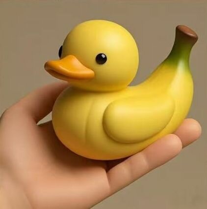 Фруктовая утка, 8х6х7,5 см, банан