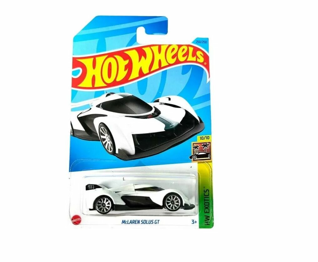 Машинка базовая Hot Wheels McLaren Solus GT бел-чер